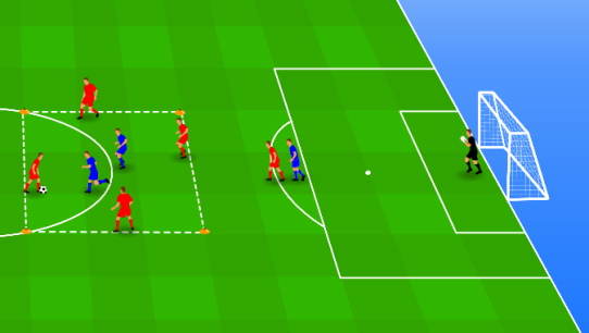 From rondo 4v2 to finishing 5v3+GK - Drills4Football