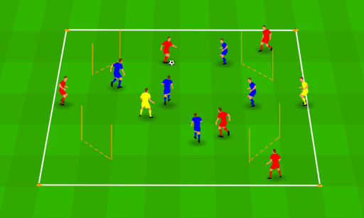 Position game 5v5+2 with 4 gates (Bayern Münich) - Drills4Football